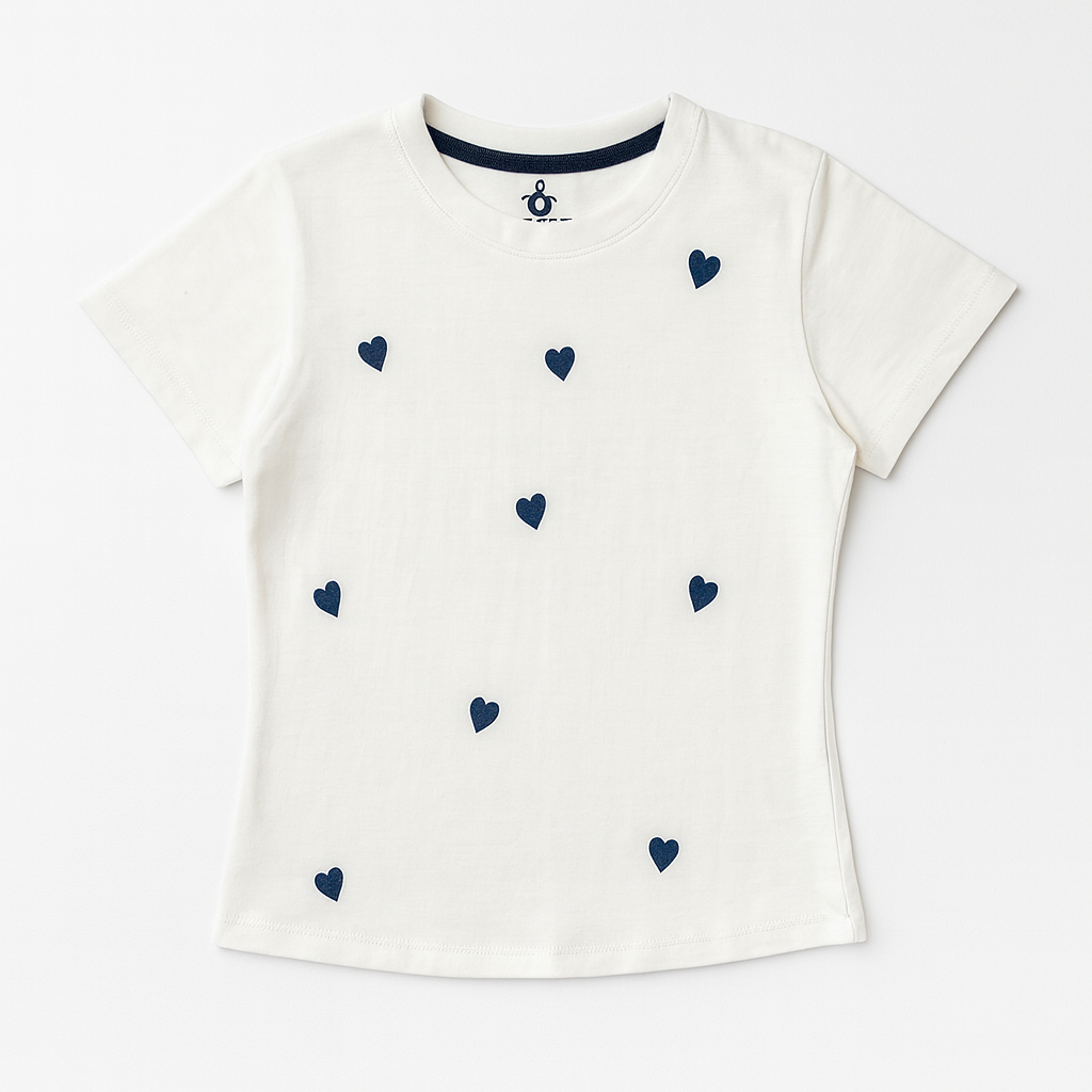 Kids Sweetheart Sprinkle Top (White) – Tinytrendz.pk